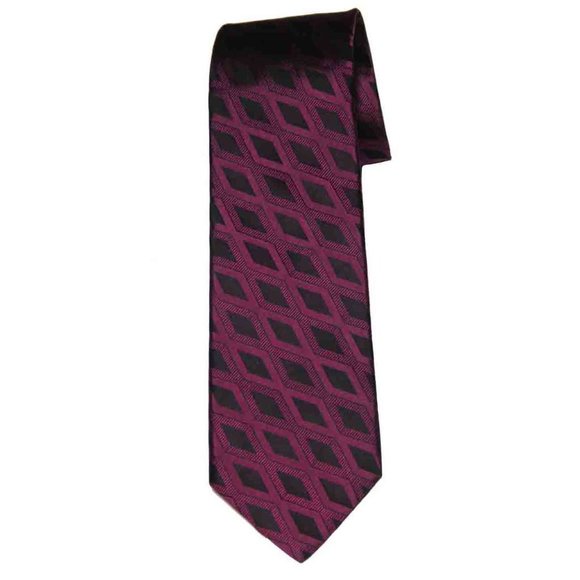 Murano | Accessories | Murano Silk Tie Purple Black Geometric Diamond ...